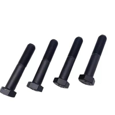 China Carbon Steel Hex Bolts Half Thread DIN931 Gr10.9 Black Hex Bolts And Nuts for sale