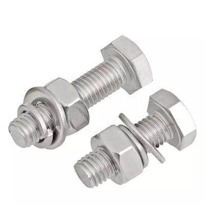 China Hex Cap Screw Bolt Stainless Steel 316 DIN931 / DIN933 Hex Bolt And Nut Steel for sale