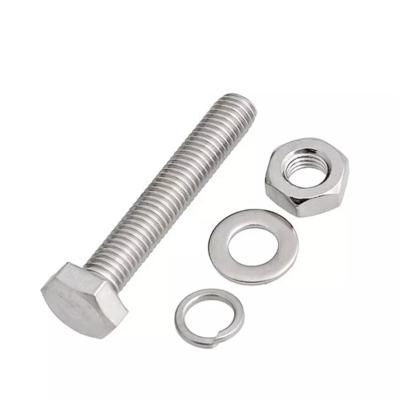 China DIN931 / DIN933 Hex Bolt And Nut Steel Hex Cap Screw Bolt Stainless Steel 316 for sale