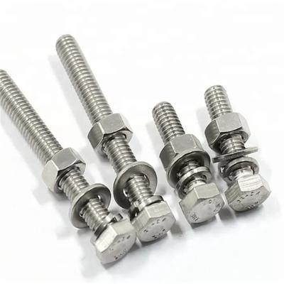 China Din931 Din933 Nut Ss Bolt SS 304 316 Stainless Steel Hex Bolt And Nut 1/2