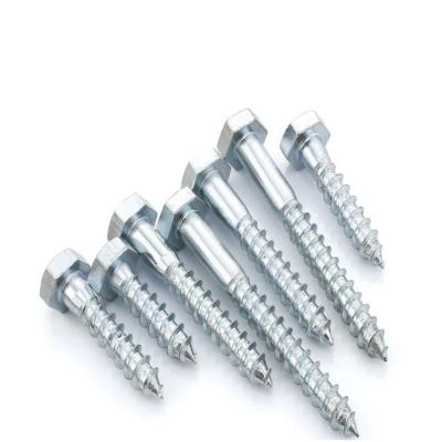 China DIN571 Stainless Steel / Carbon Steel Hex Head Wood Screws M2 To M10 for sale