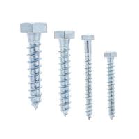China Full Thread Wood Self Tapping Screw Galvanized Hex Head Lag Wood Screws Din571 for sale