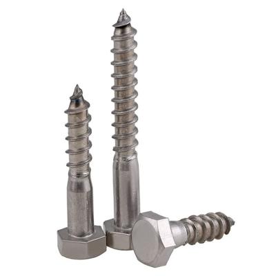 China Stainless Steel Plated Carbon Steel DIN571 Hex Head Wood Screw for sale