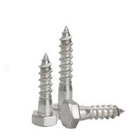 China Stainless Steel A2 DIN 571 Hex Head Lag Coach Wood Screws For Furniture for sale