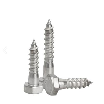 China Stainless Steel A2 DIN 571 Hex Head Lag Coach Wood Screws For Furniture for sale