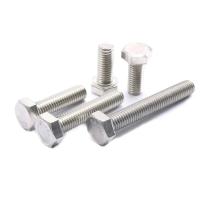 China Din933 12.9 Grade Hexagon Head Bolt Stainless Steel Plain Full Thread  Hex Bolt for sale