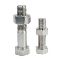China DIN933 DIN931 Stainless Steel Bolt SS304 Plain Hex Head Bolts And Nuts For Industry for sale
