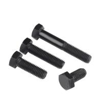 China Steel Hex Head Bolts 8.8 10.9 12.9 Grade M6-M36 Black Hexagon Bolts And Nuts DIN933 931 for sale