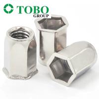 China Stainless Steel A2 A4 5mm Hollow UNC Reduced Head Full Hex Threaded Rivet Nuts for sale