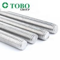 China DIN 975 Stainless Steel 304 316 A2 A4 Threaded Rod Stud Bolt With Hex But And Washer for sale