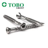 China Chipboard Screws Wood Screws SS304 Decking Screws With 6 Nibs Torx T25 Type 17 Knurling for sale