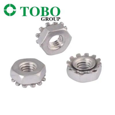 China Nuts wholesale metric hex white zinc keps k type lock nut with free spinning washer for sale