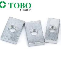 China TOBO Custom Zinc Plated Carbon Steel Nuts Square M4 M5 M6 M8 Flat Rectangle Rectangular NutPopular for sale