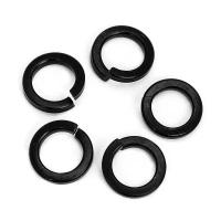 China DIN 127 Colored Spring Lock Washer Carbon Steel Black Round Shape Spring Washers for sale