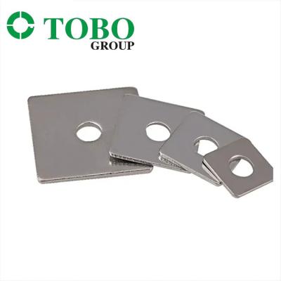 China Customized Square Hole Zinc Plated Rectangular Large Lead Metal Flat Washer for sale