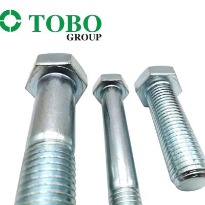 China Hex Bolt High Quality DIN 933 Hexagon Head Screws With Full Thread Zinc Plated Carbon Steel Hot Dip Galvanized Fastener for sale