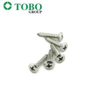 China Stainless Steel Self Tapping Screws DIN7983 Cross Recessed Raised Countersunk Head Tapping Screws for sale