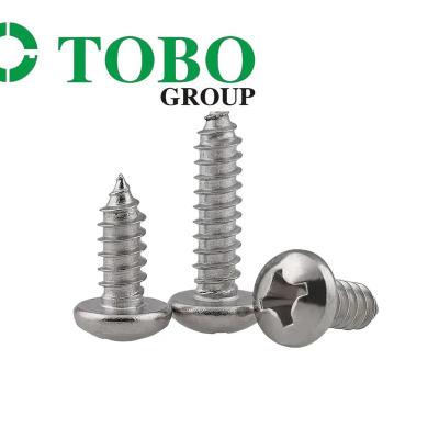 China DIN7983 SS304 Oval Head Self Tapping Screws M3.5 M4.2 Stainless Steel 304 Head For Sheet Met for sale