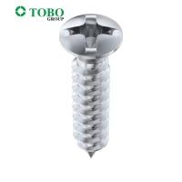 China Stainless Steel Cross Recessed Raised Countersunk Head / Pan Head Tapping Screws DIN7983/2/3 for sale