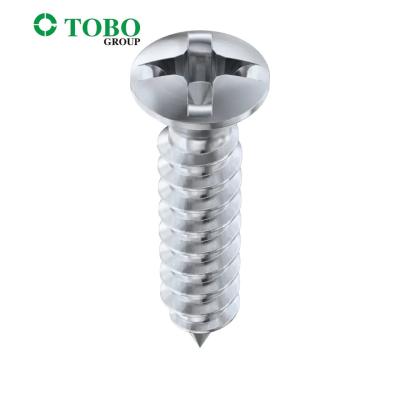China Stainless Steel Cross Recessed Raised Countersunk Head / Pan Head Tapping Screws DIN7983/2/3 for sale