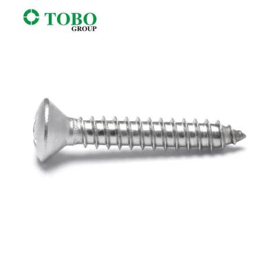 China Stainless Steel A2 / A4 DIN7983 Phillips Oval Head Self Tapping Screws for sale