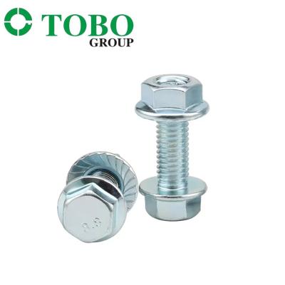 China High Quality DIN6921 M6 M8 M10 Carbon Steel Hexagon Serrated Flange Bolt Nut for sale