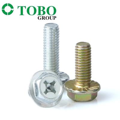 China DIN6921 Serrated Full Thread Zinc Grade 8.8 Hex Flange Bolt for sale