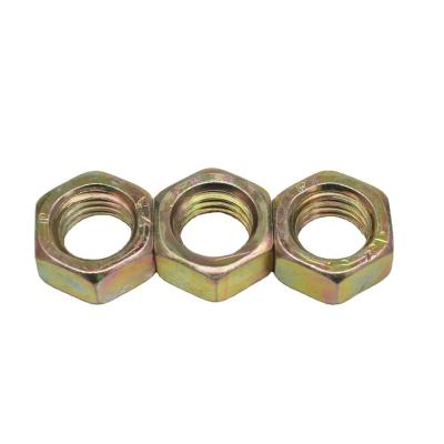 China DIN934 Carbon Steel Hex Head Nuts Yellow Zinc Plating Class 4.8 M8 Hexagon Head Nut for sale