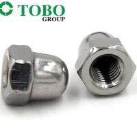 China DIN1587 A2-70 Hexagon domed cap fine tooth nuts stainless steel 304 M10 M12 hex acorn nut for sale