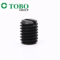 China M2 m10Carbon Steel Slotted Set Screws With Flat Point DIN 551 Black Oxide Slotted Set Screw din551 for sale