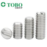 China Stainless steel slotted set screw with flat point M1.6 M2 M2.5 M3 M4 M5 M6 M8 DIN551 for sale