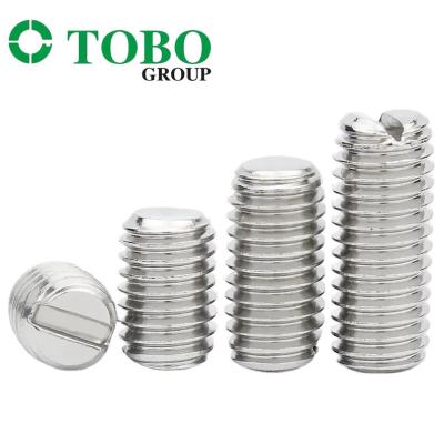 China Stainless steel slotted set screw with flat point M1.6 M2 M2.5 M3 M4 M5 M6 M8 DIN551 for sale