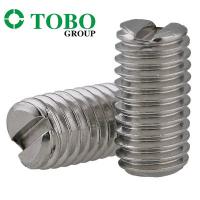 China GB73 din551 Stainless steel DIN551 Slotted Set Screws with Flat Point grub screw M4M5M6 for sale