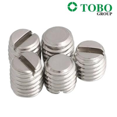 China Customized DIN551 / ISO 4766 Stainless steel slotted set screw with flat point fasteners for sale