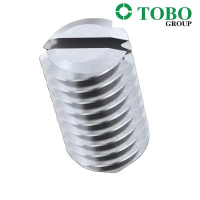 China Custom M2 2.5 M3 M4 M5 M6 DIN551 Stainless Steel Grub Screws M2 x 6mm Slotted Head Cone Point Set Screw for sale