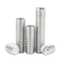 China Slotted Flat Point Grub Screws DIN551 Stainless Steel Slotted Set Screw with Flat Point for sale