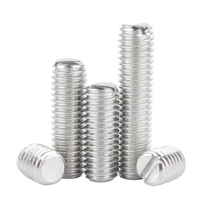 China Slotted Flat Point Grub Screws DIN551 Stainless Steel Slotted Set Screw with Flat Point for sale