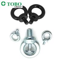 China Carbon Steel Zinc Plated Forged Collar Eyebolt DIN580 M48 Lifting Eye Ring Bolts With Nuts for sale