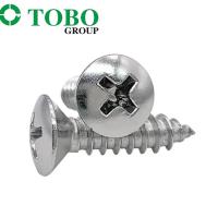 China Stainless Steel A2 DIN7983 Cross Raised Countersunk Head Self Tapping Screw for sale