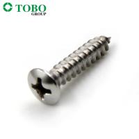 China 316 Stainless Steel Tapping Screws Cross Recessed Raised Countersunk DIN7983 for sale