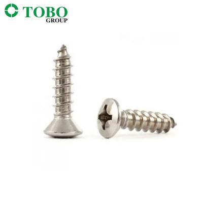 China Hardware Metal Steel Wood Screw Manufacturers Oval Head Self Tapping Screws DIN7983 for sale