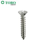 China Fasteners Metal Steel Slotted Oval Raised Countersunk Head Self Tapping Screws DIN7973 for sale