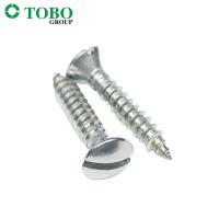 China TOBO DIN7973 Raised Countersunk Oval Head Self Tapping Screws With Slot for sale