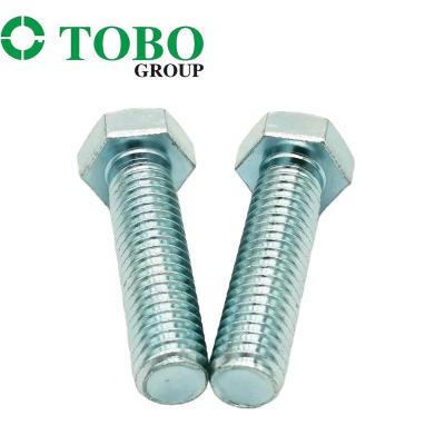 China TOBO Hot Sales DIN961 Galvanized Hexagonal Bolts With Steel Surface for sale