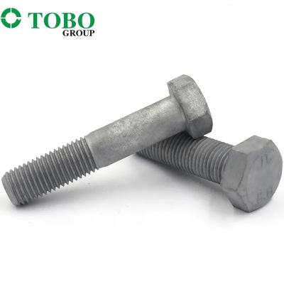 China DIN960 DIN961 Metric Galvanized Strength M33 X 160Mm Hex Bolt And Nut for sale