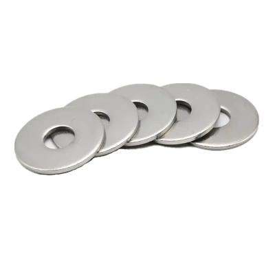 China 304 Stainless Steel Plain Washers M6 - M20 Large Flat Round Washer Heat Treatment for sale