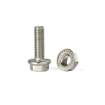 China Hex Flange Head Bolts And Nuts 316 / 304 Stainless Steel Grade 8.8 Hexagon Head Bolt for sale
