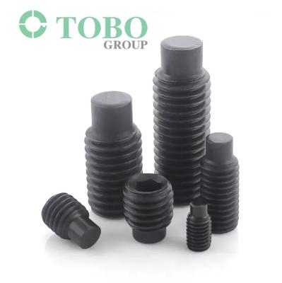China DIN915 Carbon Steel Grade 12.9 Allen Grub Screws M2 - M12 Hex Socket Head Set Screw With Dog Point for sale