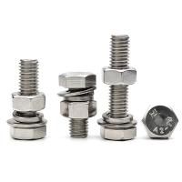China Hex Head Bolt And Nut With Washer Super Duplex Stainless Steel Bolts F53 S32750 M8 20MM for sale