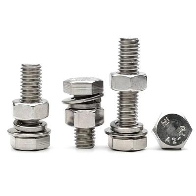 China Hex Head Bolt And Nut With Washer Super Duplex Stainless Steel Bolts F53 S32750 M8 20MM for sale